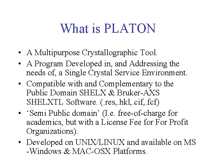 PLATON A Multipurpose Crystallographic Tool Ton Spek National