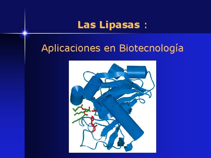 Las Lipasas Aplicaciones en Biotecnologa Definicin Una lipasa