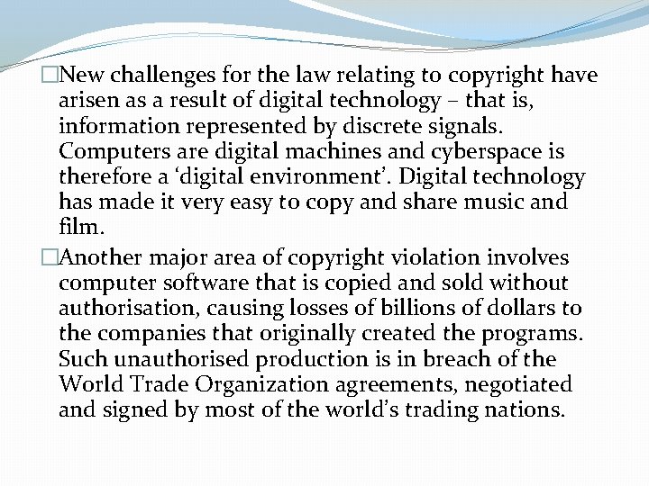 The Legal System Cyberspace and Copyright Mr Scully