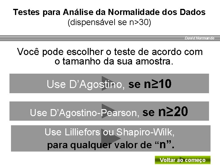 Guia para a escolha do Teste Estatstico adequado