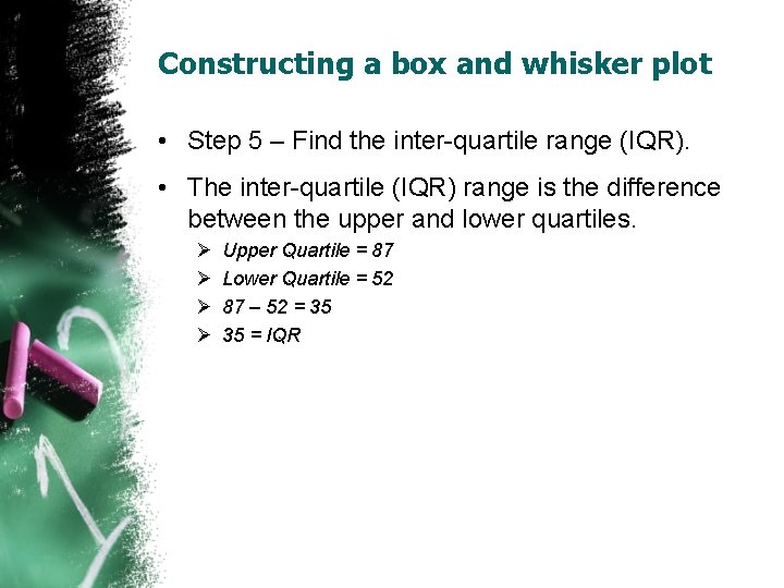 Box and Whisker Plots and the 5 number