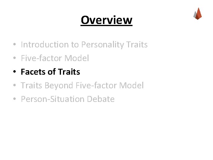 Personality Traits Instructor Name Class and Section Number