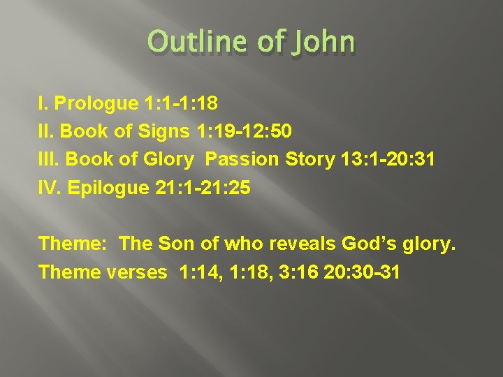THE GOSPEL OF JOHN Robert Carrillo and John