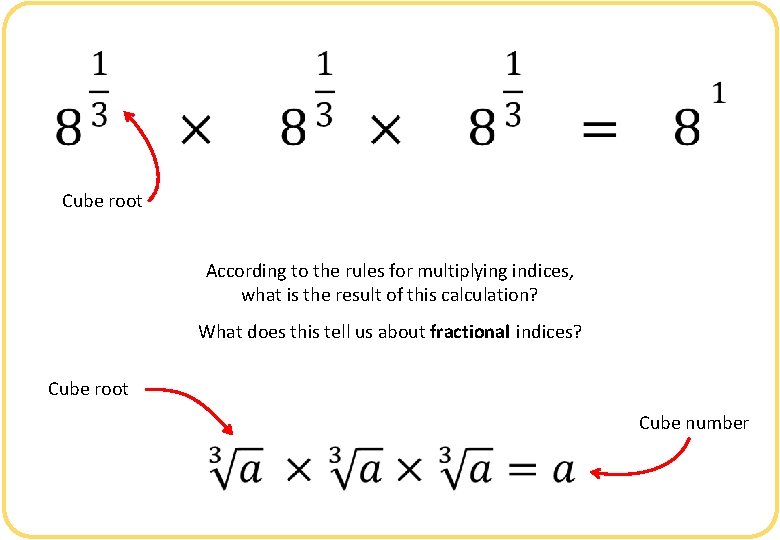 Indices Mixed Demonstration This resource provides animated demonstrations