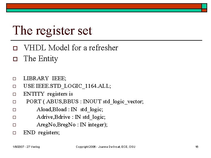 Verilog Overview An overview of the Verilog HDL