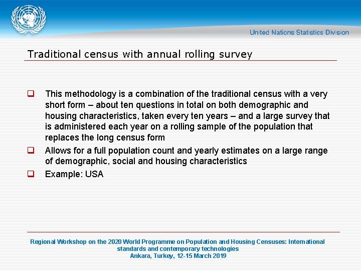 Principles and Recommendations Essential Features and Census Methodologies