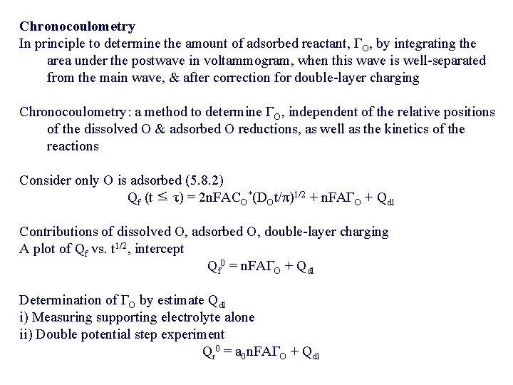 Electroactive layers and modified electrodes Ch 14 Types