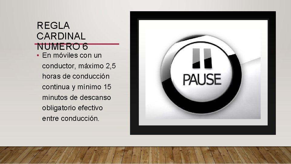 REGLAS CARDINALES DE SEGURIDAD PROGRAMA DE PREVENCION DE