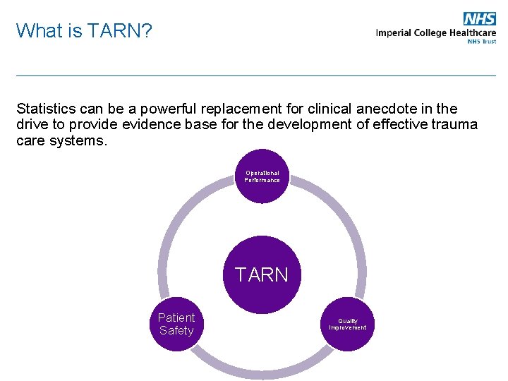 Clinical Governance Commissioning and Major Trauma What does