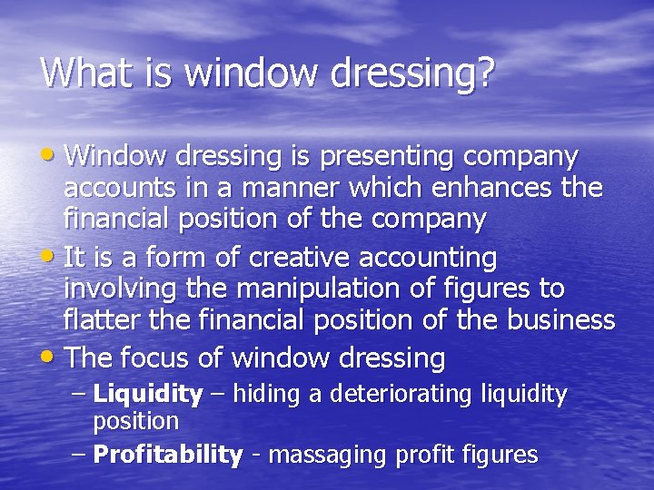 Window Dressing The old jokes are the best