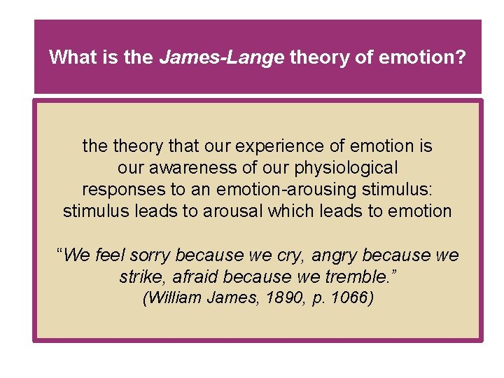 Learning Targets 41 1 Describe how arousal expressive