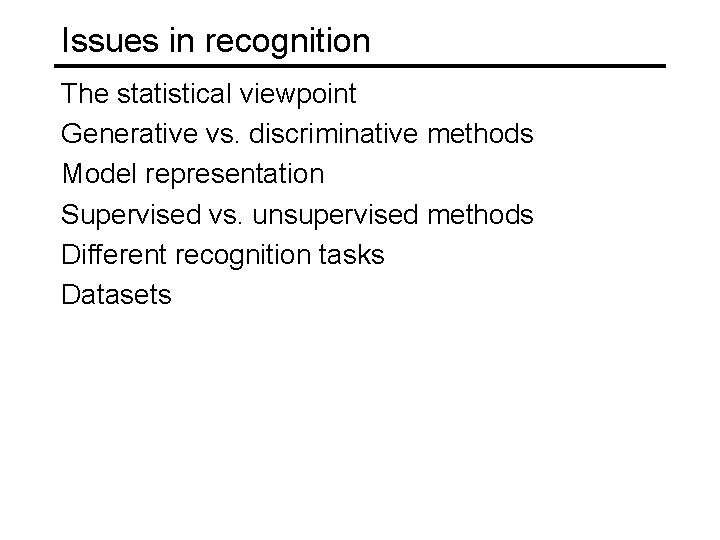 Object Recognition Conceptual Issues Slides adapted from FeiFei