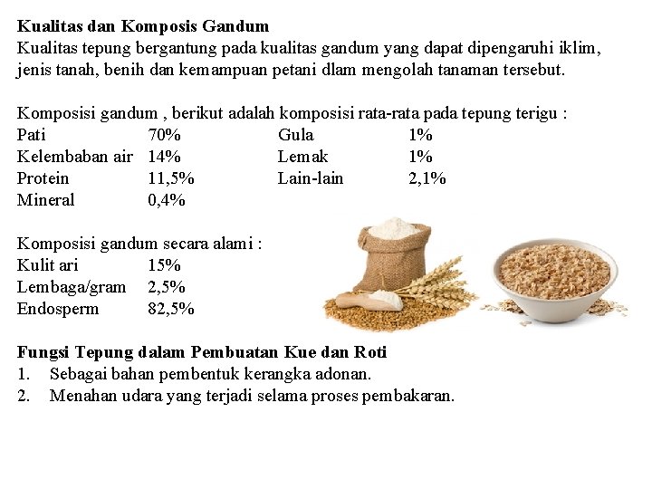 Komoditas Pastry KOMODITAS PASTRY Pengetahuan bahan baku dan