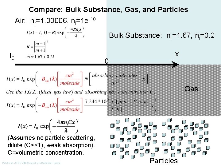 Chapter 7 Atmospheric Transmission Key concepts Extinction absorption