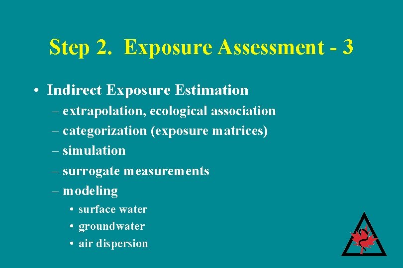 Risk Assessment A Conceptual Introduction Tee L Guidotti