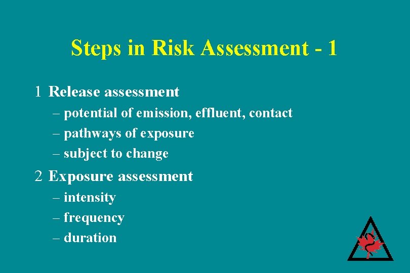 Risk Assessment A Conceptual Introduction Tee L Guidotti