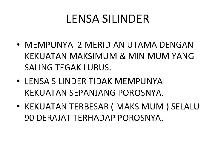 KELAINAN REFRAKSI BAGIAN I K MATA FAKULTAS KEDOKTERAN