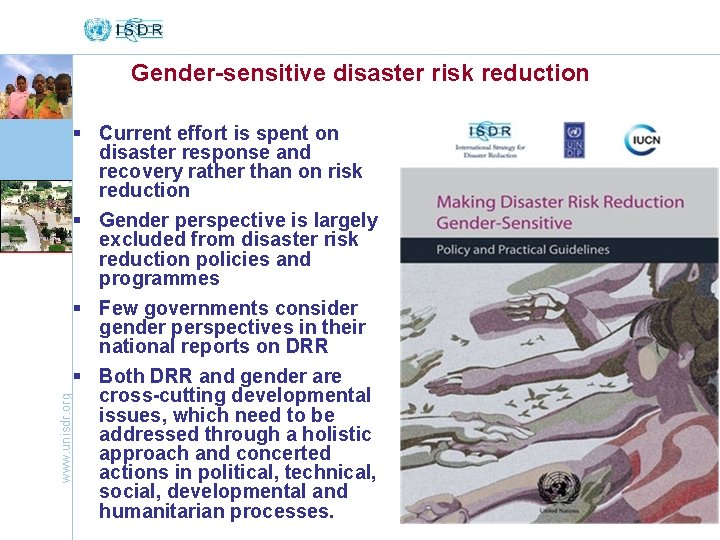 Making Disaster Risk Reduction Gender Sensitive www unisdr