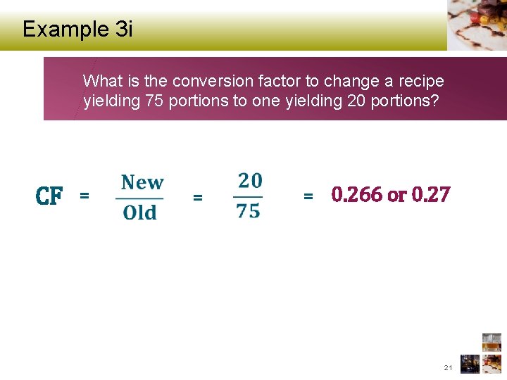 chapter 3 Unit and Recipe Conversions Class Name