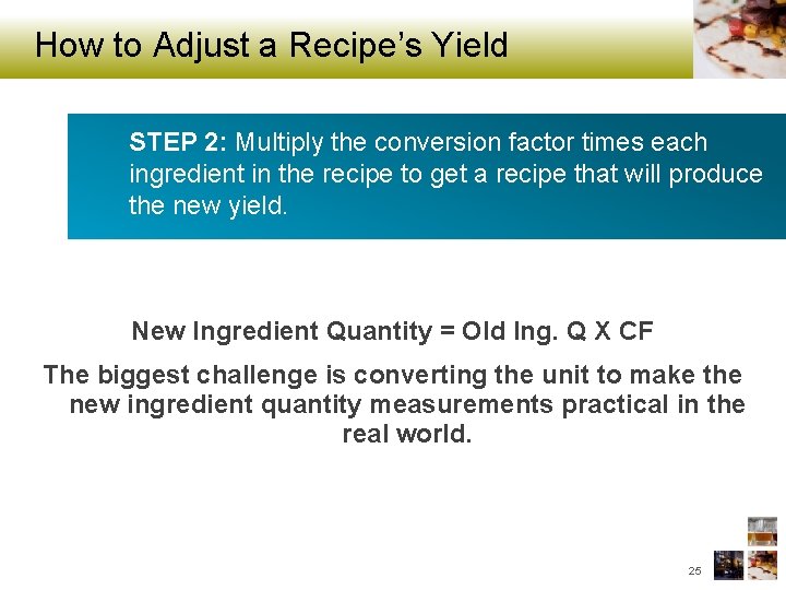 chapter 3 Unit and Recipe Conversions Class Name