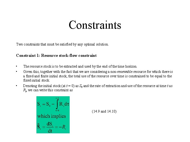 CHAPTER 14 The efficient and optimal use of