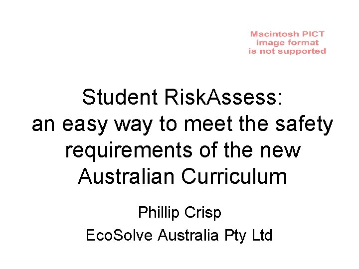 Student Risk Assess an easy way to meet