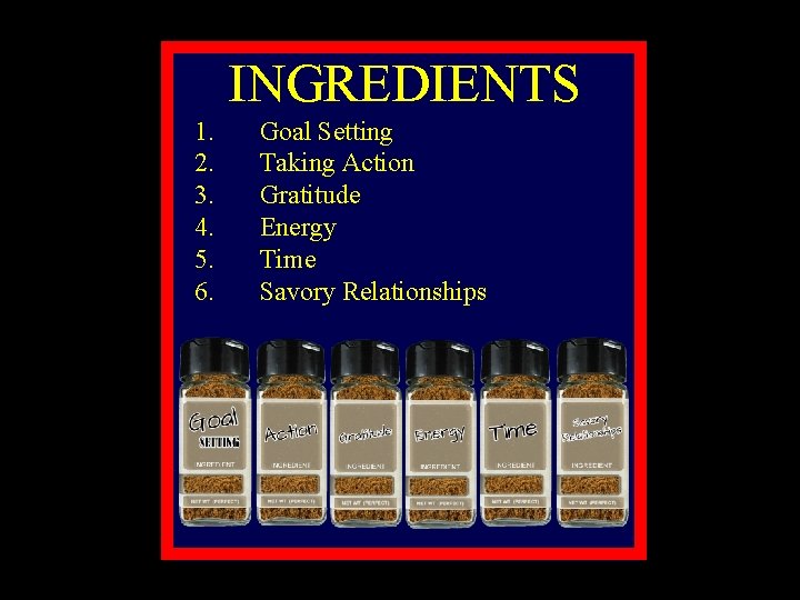 Life Stew INGREDIENTS 1 2 3 4 5