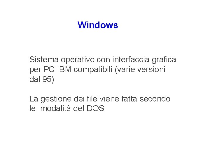 Windows Sistema operativo con interfaccia grafica per PC
