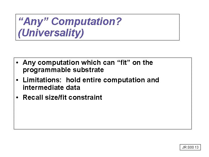 Lecture 13 Reconfigurable Computing Prof Jan Rabaey Computer