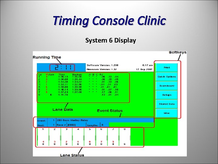 Timing Console ClinicCTS 6 Purpose This clinic assumes