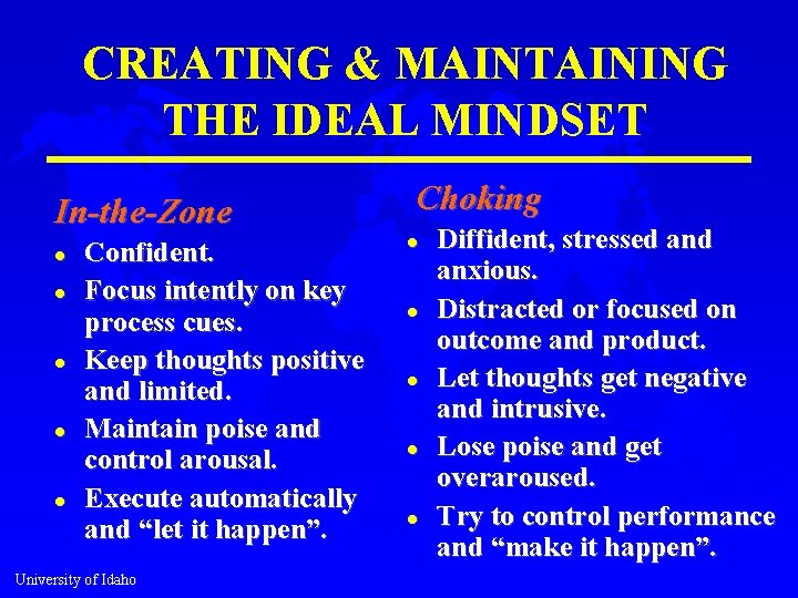 MENTAL PLANS DEVELOPING MENTAL TOUGHNESS THRU SYSTEMATIC PLANNING