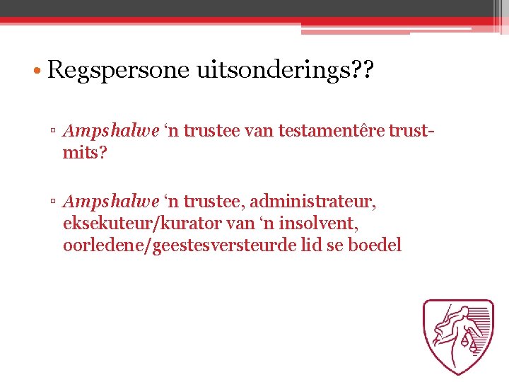 Beslote Korporasies HOOFSTUK 27 Lidmaatskap Ledebelang BK 1