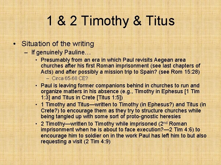 1 2 Timothy and Titus The Pastoral Epistles