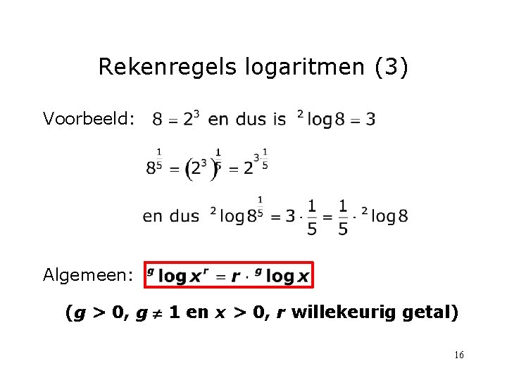 4 Machten logaritmen en exponentile vergelijkingen 1 4