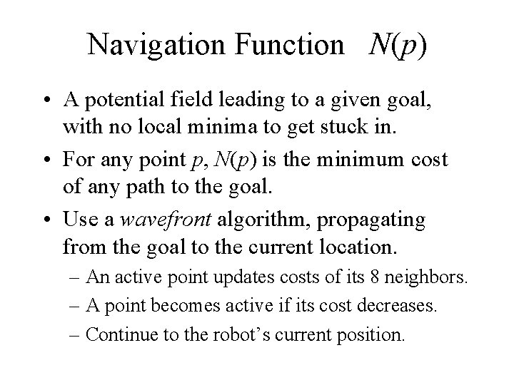 Lecture 7 Potential Fields and Model Predictive Control