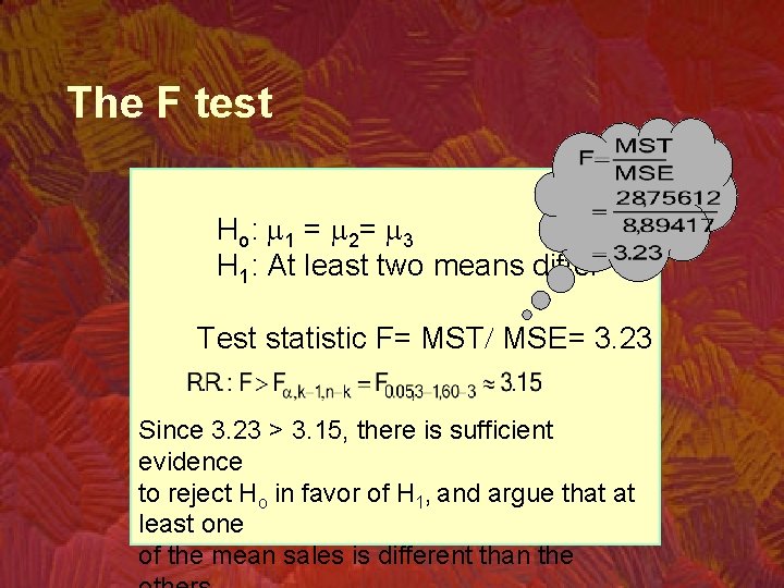 Chapter 15 Analysis of Variance 15 1 Introduction