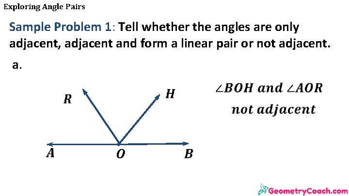 Exploring Angle Pairs Unit 1 Lesson 5 Exploring