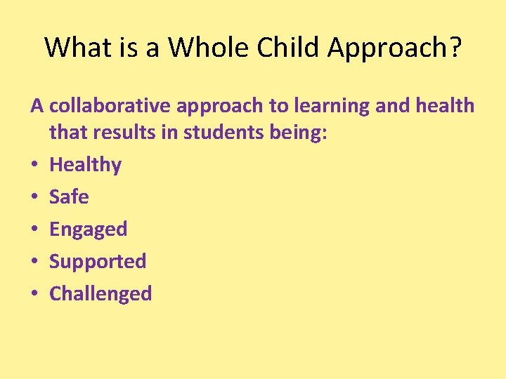 WHOLE CHILD APPROACH TO STUDENT SUCCESS COFACILITATORS Steve