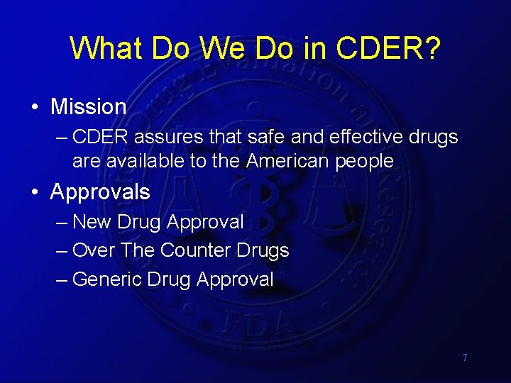 The Role of Chemists in the FDA Drug