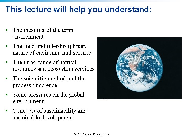 Lecture Outlines Chapter 1 Environment The Science behind