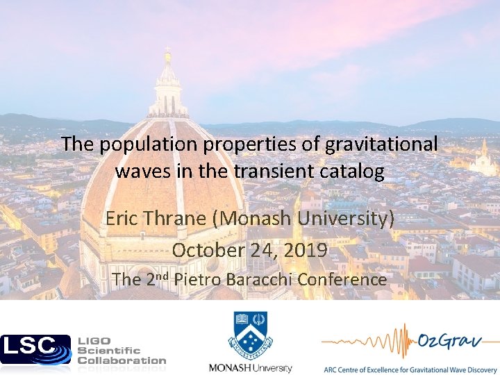 The population properties of gravitational waves in the