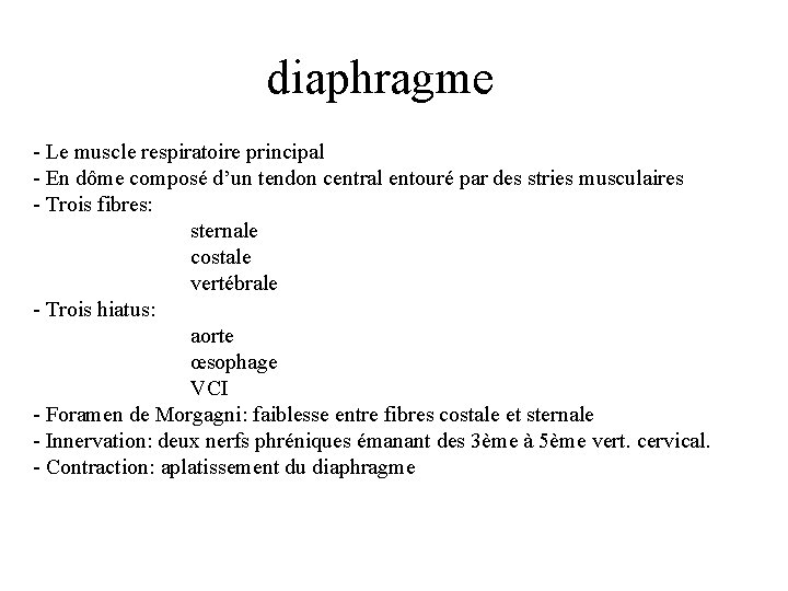 Anatomie et Physiologie de lappareil respiratoire Paroi thoracique
