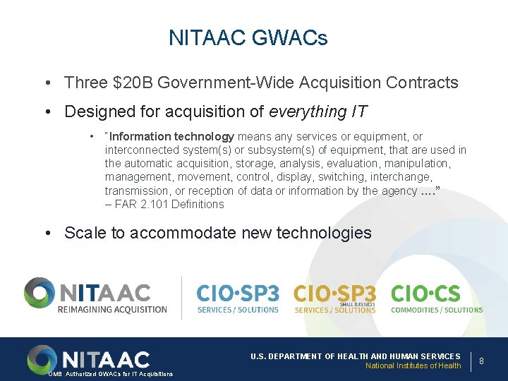 NITAAC Contract Training Small Business Acquisition Charles Hicks