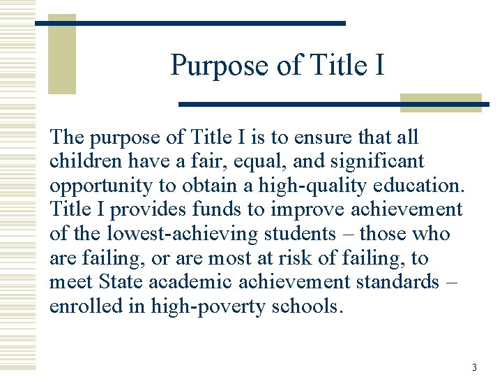 Implementing RTI Using Title I Title III and