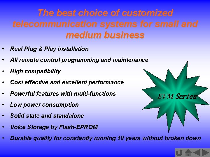 EVM SERIES PRODUCTS Powerful Features multifunctions MultiApplication Notes