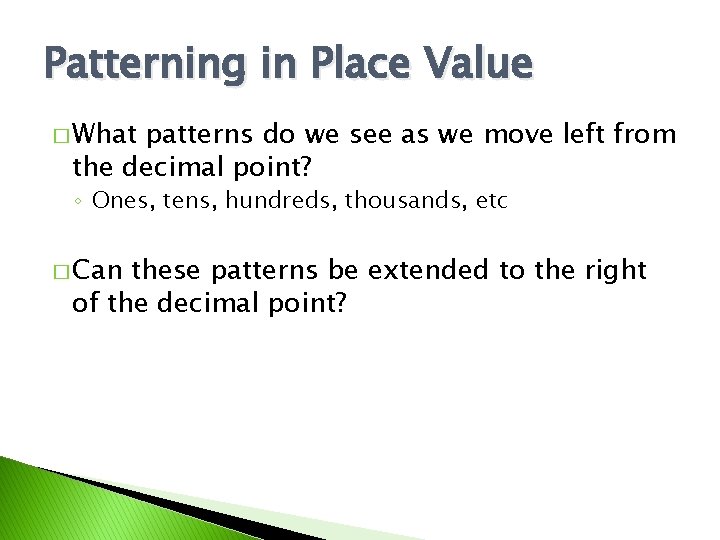 Extending Fraction Understanding Part 1 Foundations of Decimals