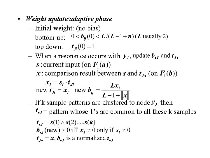 Chapter 5 Adaptive Resonance Theory ART ART 1