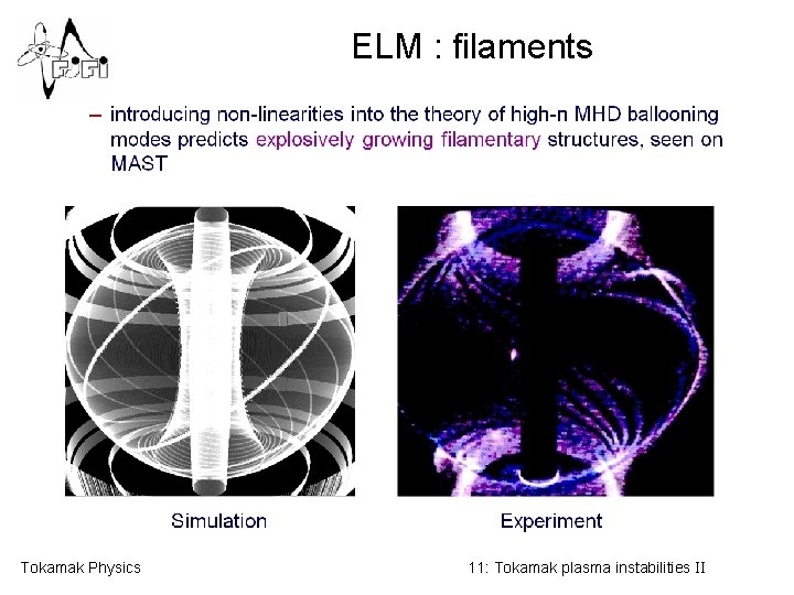 Tokamak Physics Jan Mlyn 10 Tokamak plasma instabilities