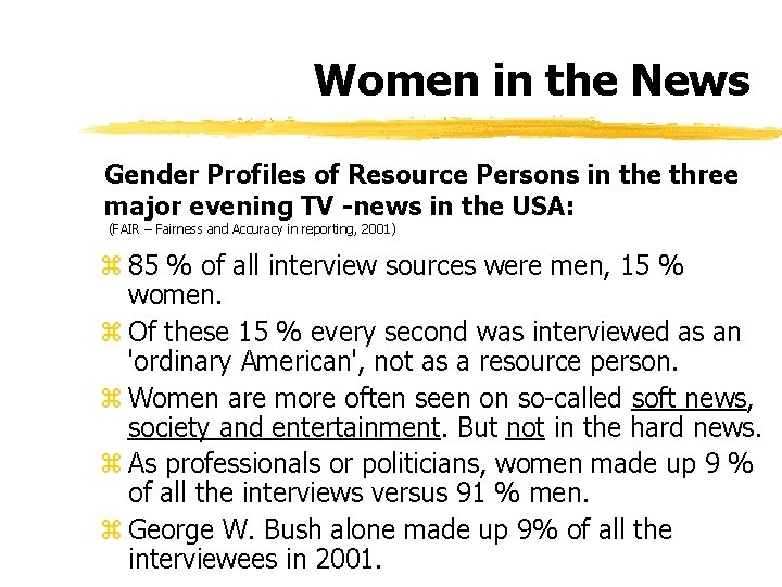 Media on Women Portrayal and Conflict Reporting Principles