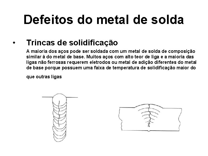Metalurgia da soldagem Seria ideal se o metal